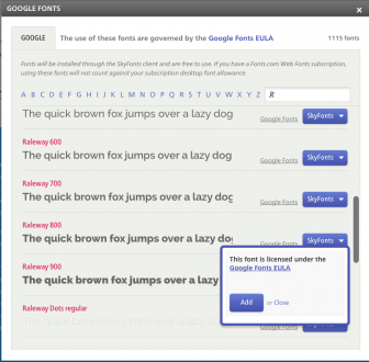 Google Fonts + SkyFonts = Happiness